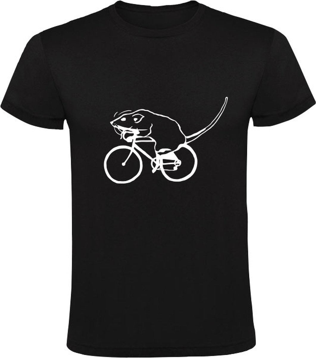 Fietsende rat Heren T-shirt | Fiets | bike | dier | fietsen | knaagdier ...