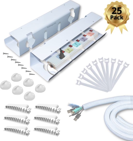 Kabel Organiser Set - 25 stuks - kabelgoot - Kabel Management ...