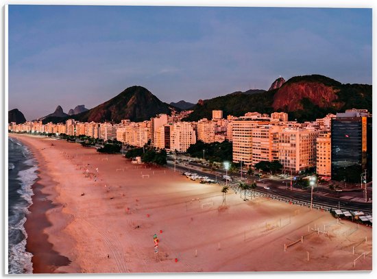 PVC Schuimplaat - Boulevard van Copacana Beach in Rio de Janeiro ...