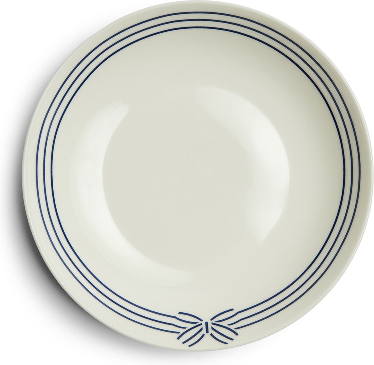 Riviera Maison diep bord, saladebord strepen met strik - Shoreline ...