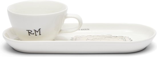Riviera Maison Kop en schotel koffie set - Porselein - 195 ML | bol
