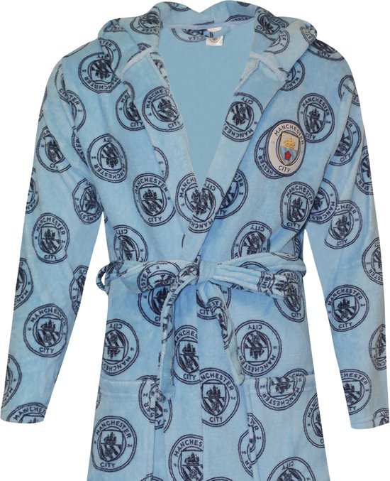 Manchester City badjas logo's - maat L - blauw | bol.com