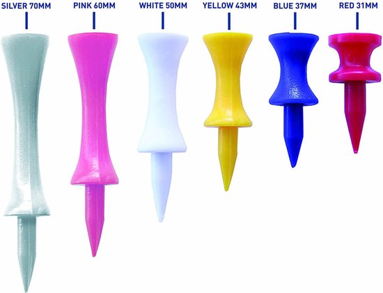 PGA Tour Castle Golf Tees (200 stuks) - Gekleurd | bol