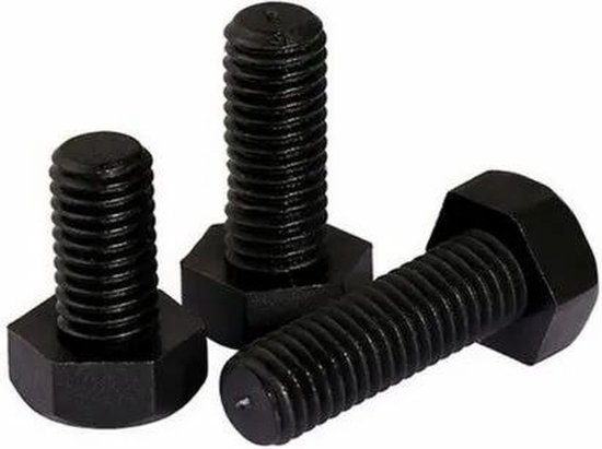 M6 Bout - 6 x 25mm - Klasse 8.8 - Zwart- 10 stuks | bol