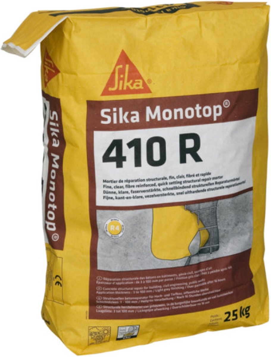 SIKA Sika Monotop 410 R snelreparatiemortel - Lichtgrijs - 25kg | bol