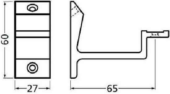 Trapleuning Houder Zwart - Opschroef - Vlak Zadel - 3 stuks - 3540-18 ...