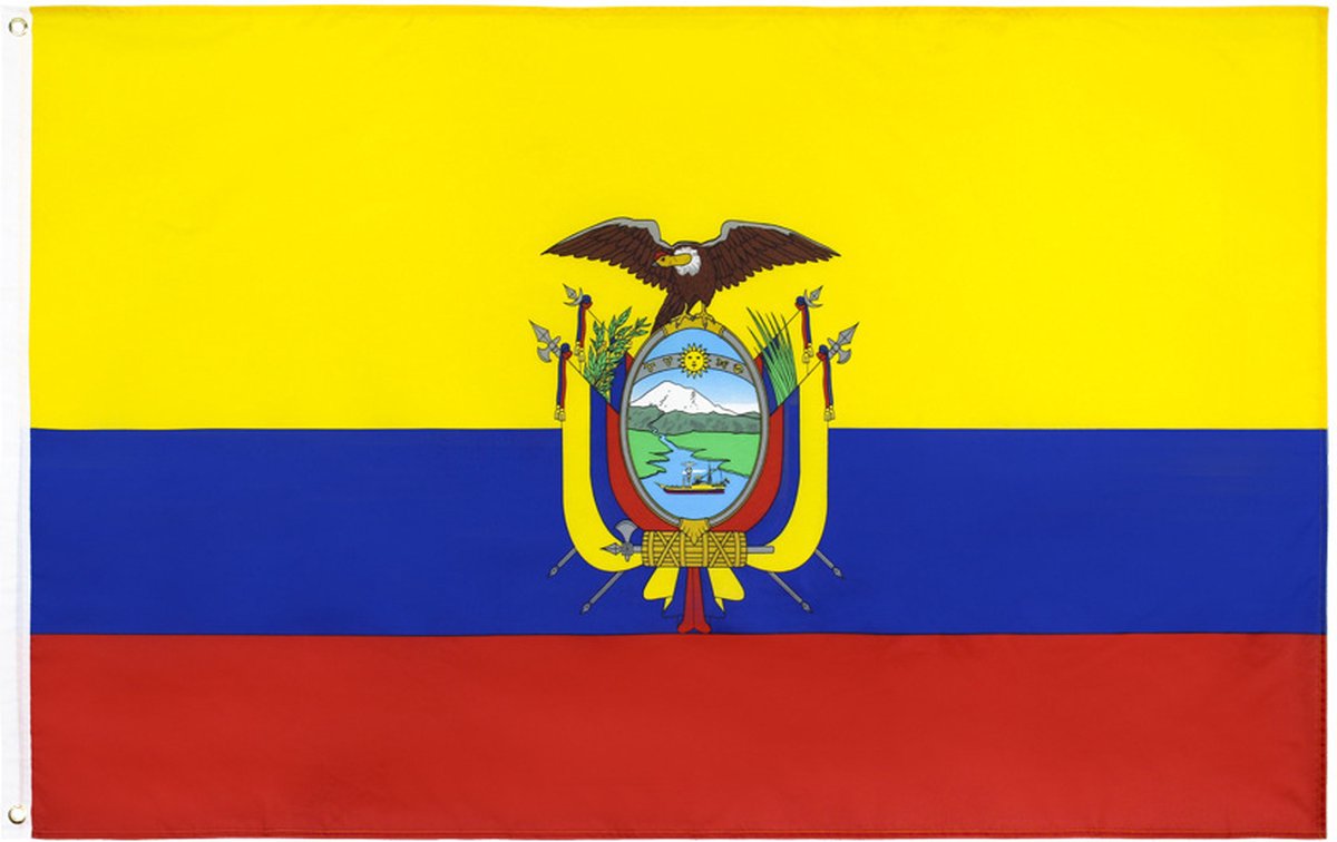 VlagDirect - Ecuadoriaanse vlag - Ecuador vlag - 90 x 150 cm. | bol.com