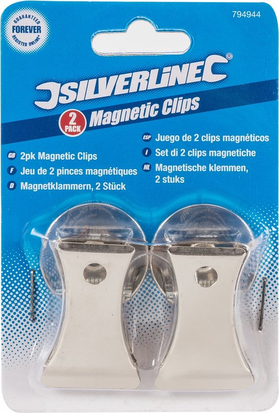 Silverline Magnetische klemmen - nikkel geplateerd - set van 2 ...