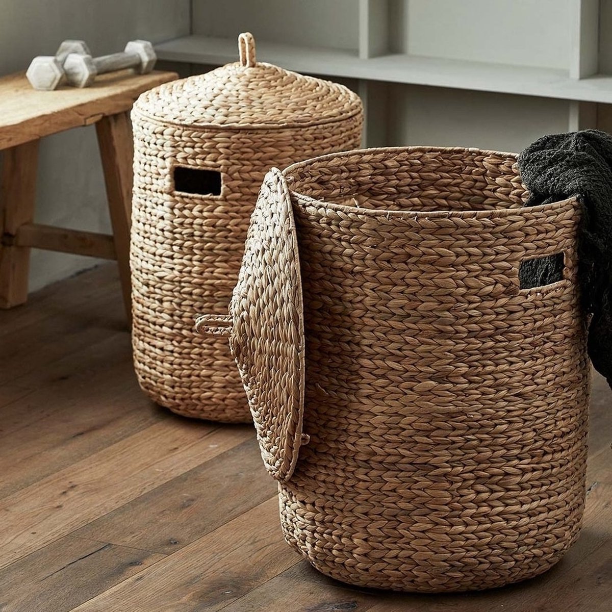 Mand Cosna - Rieten mand met deksel - Nordal - Large | bol