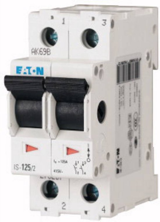 Eaton Hoofdschakelaar 2polig 40A - Grijs | bol.com