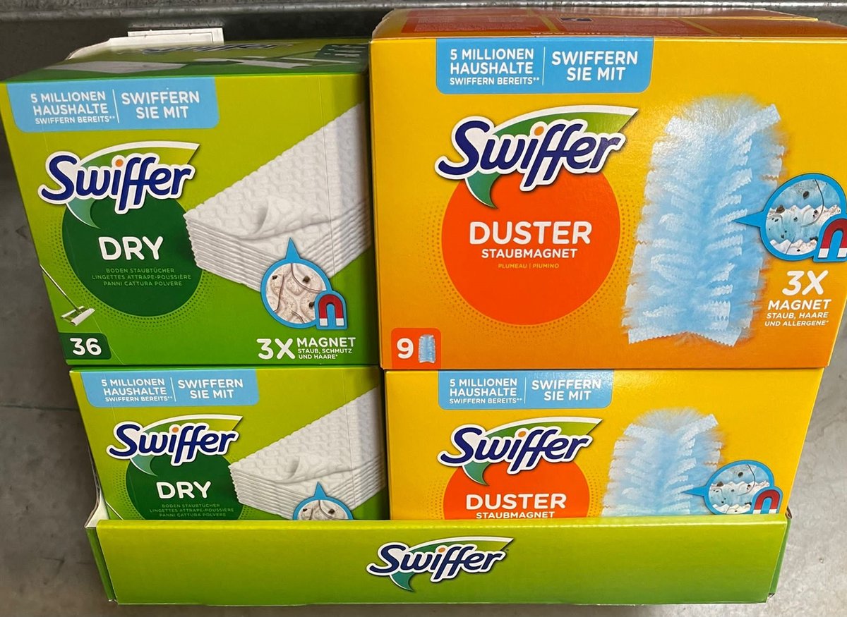 Swiffer Box Promo Vloer Navullingen 72 Stuks + Duster Navullingen 36 ...