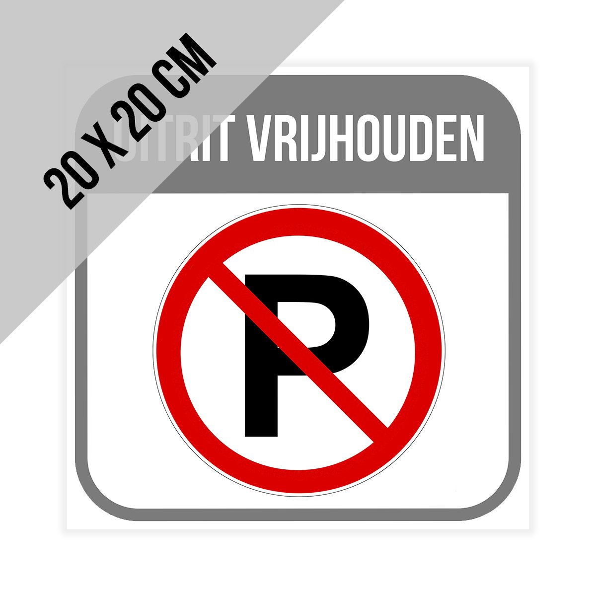 Pictogram/ bord | "Uitrit vrijhouden" | 20 x 20 cm | Polystyreen ...