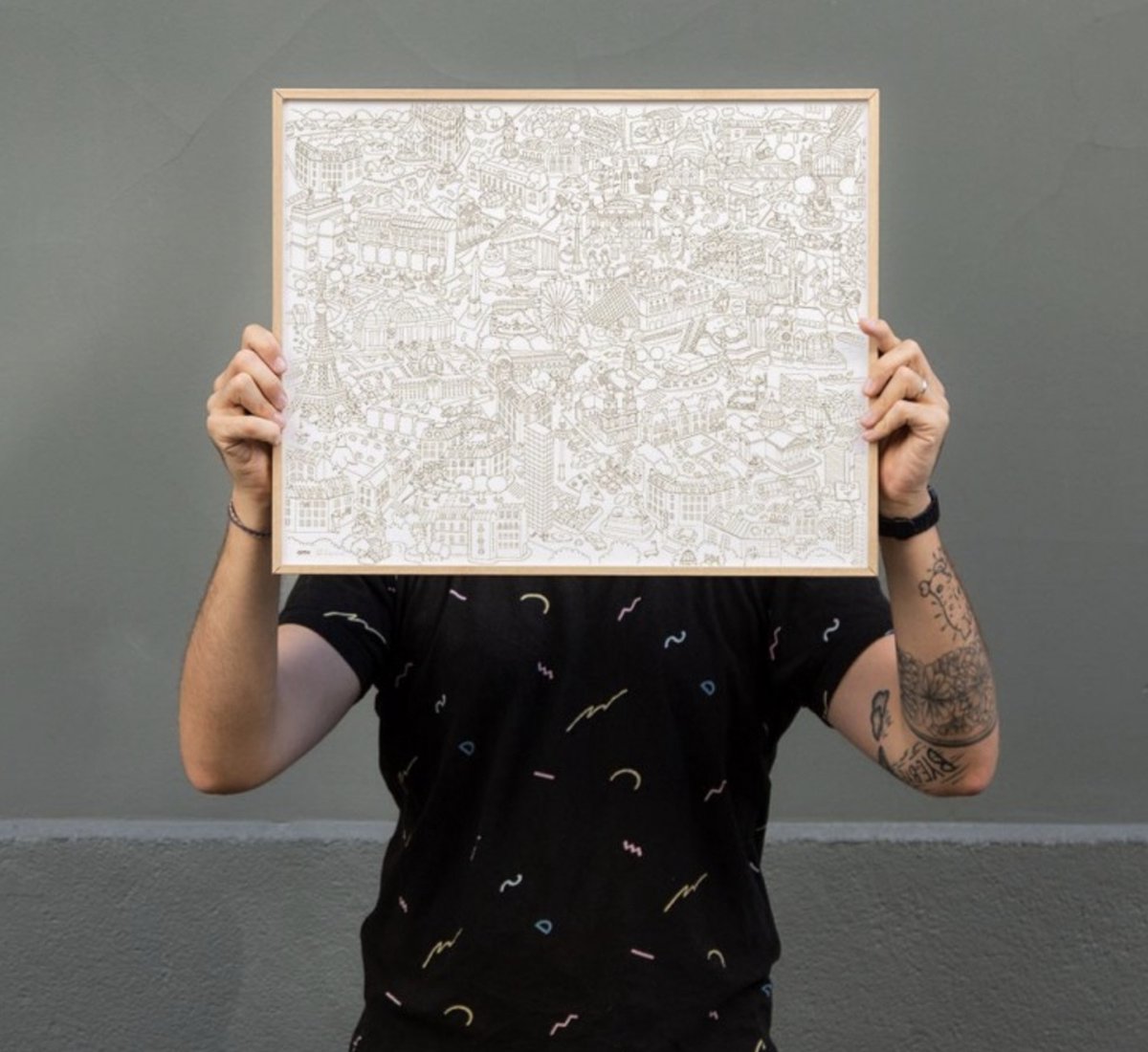 Omy - Kleurposter Pocket PARIS - unfolded 50 x 40cm made in France ...