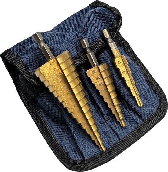 LB Tools 3 delige HSS stappenboor conische trappenboor 4-32mm, 4-20mm ...