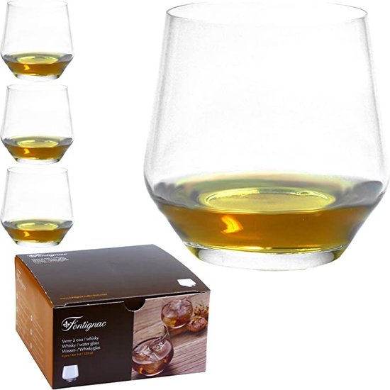 Fontignac Franse Whisky glazen - Drinkglazen - 320ML - 4 stuks ...