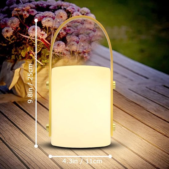 Flightmode- Tafellamp voor Buiten, dimbaar, RGB-Tafellamp, Draadloos, 8 ...