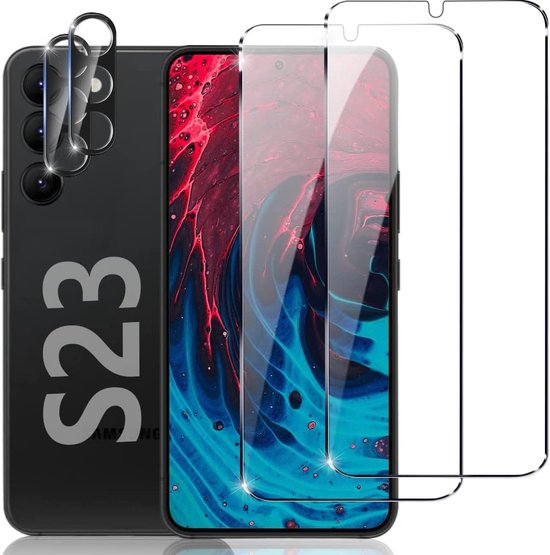 Casemania Glas Combi Geschikt voor Samsung Galaxy S23 Screenprotector Glas Gehard -... | bol
