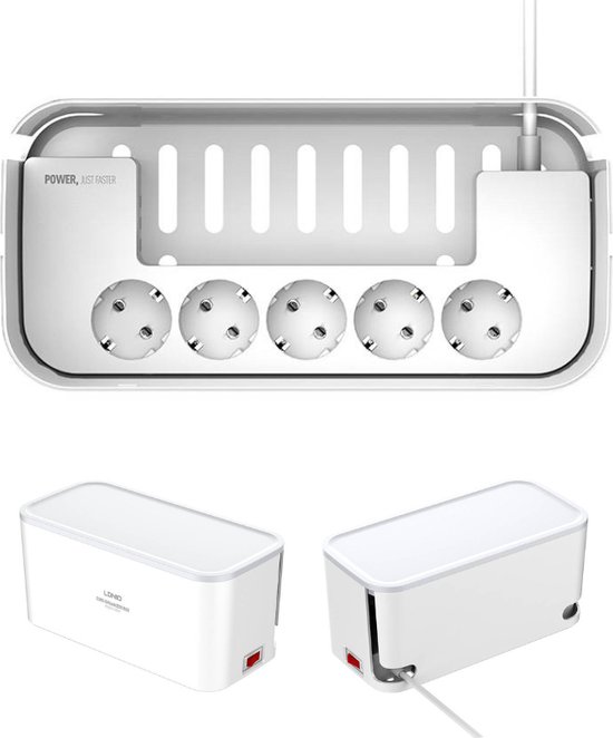 LDNIO Stekkerdoos - Oplader met USB en Stopcontact - Opbergdoos - 2 ...