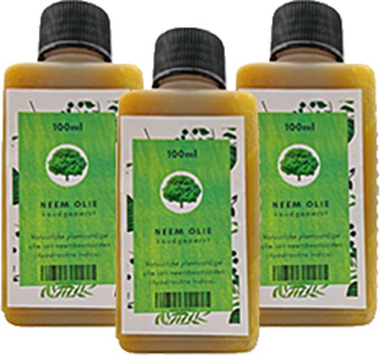 Neemolie 3x100ml - Biologische Neem olie - Koudgeperst - Azadirachta ...