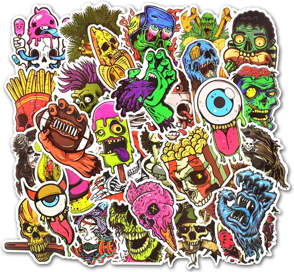 Daily Essentialz Skate Stickers - Halloween Decoratie Stickers- Skateboard Stickers -... | bol.com