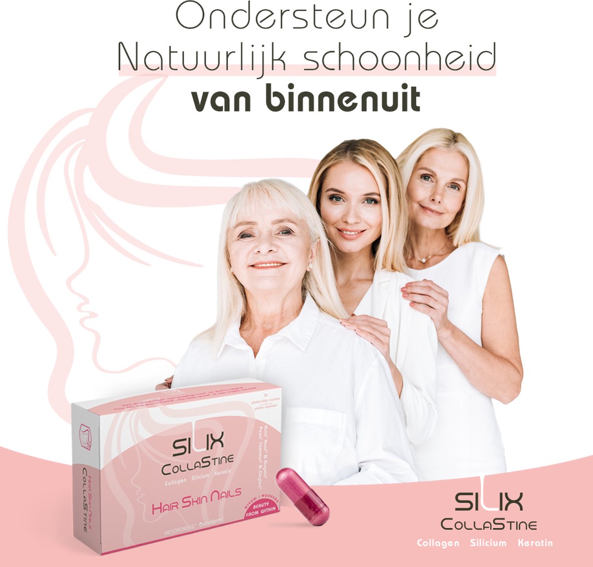 Silix | Collastine Hair, Skin & Nails – 60 Veggie Capsules – Jeugdige ...
