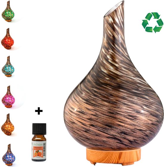 Sienna Glass-Diffuser Aromatherapie-8 kleuren... | bol