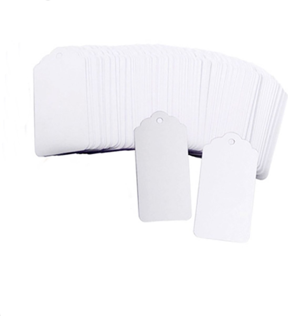Set 100 labels karton wit - cadeaulabels - prijslabels - geschulpt - 9 ...