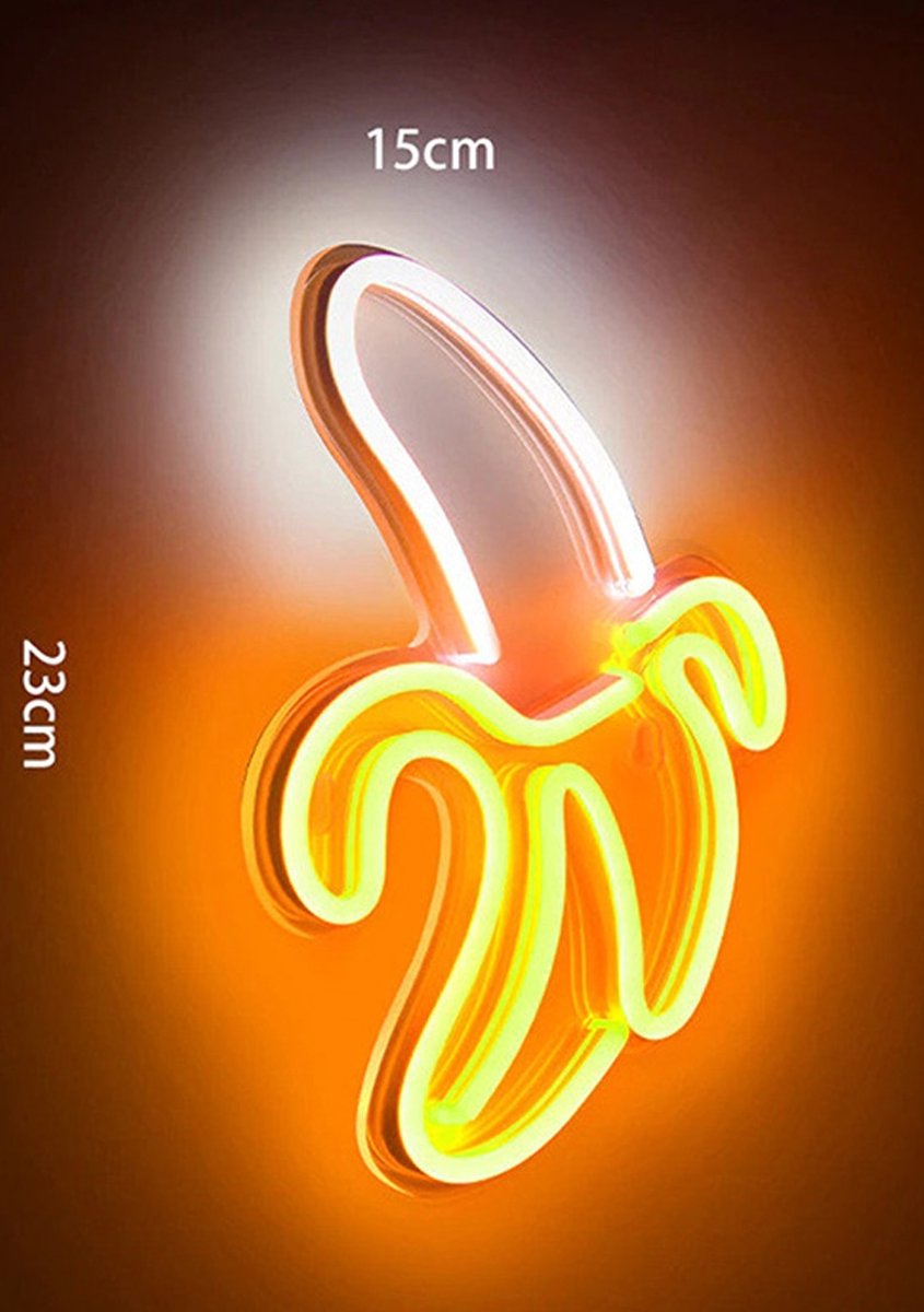 OHNO Neon Verlichting Banana - Neon Lamp - Wandlamp - Decoratie - Led ...