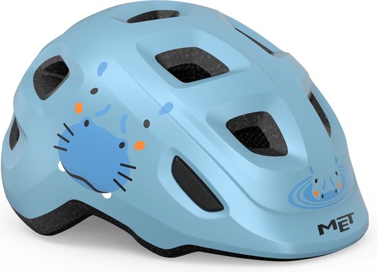 MET Hooray Kinderhelm - Fiets - Maat XS - Pale Blue Hippo Matt | bol.com