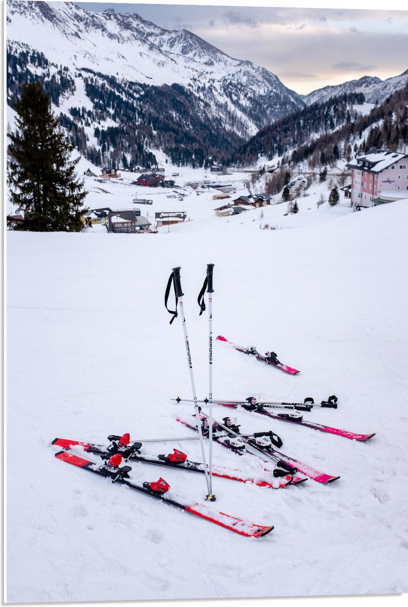 WallClassics - Plaque de Mousse PVC - Lattes de Ski dans la Neige ...