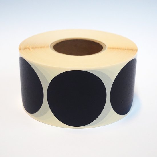 Blanco Stickers op rol 50mm - zwart en wit - 1000 etiketten per rol | bol