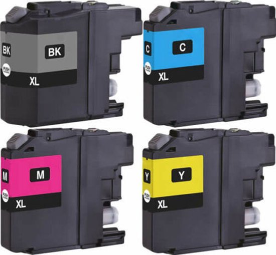 LC-123 Zwart + Alle Kleuren - Huismerk inktcartridge compatible met ...