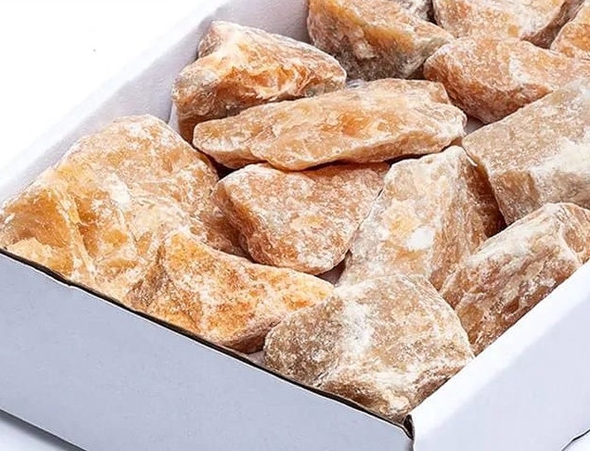 Ruwe Oranje Calciet Edelsteen - Reinigend & Vitaliserend - 3 Tot 5cm ...