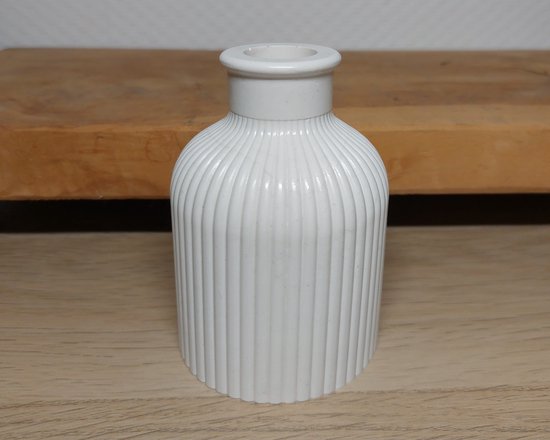 Bloemenvaasje - Klein Bloemvaasje - Wit - 10 x 8 cm - Decoratief Vaasje ...