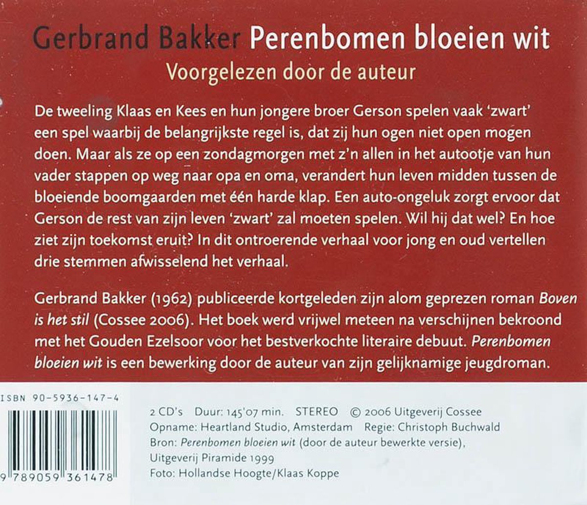 Perenbomen bloeien wit, Gerbrand Bakker | 9789059361478 | Boeken | bol.com
