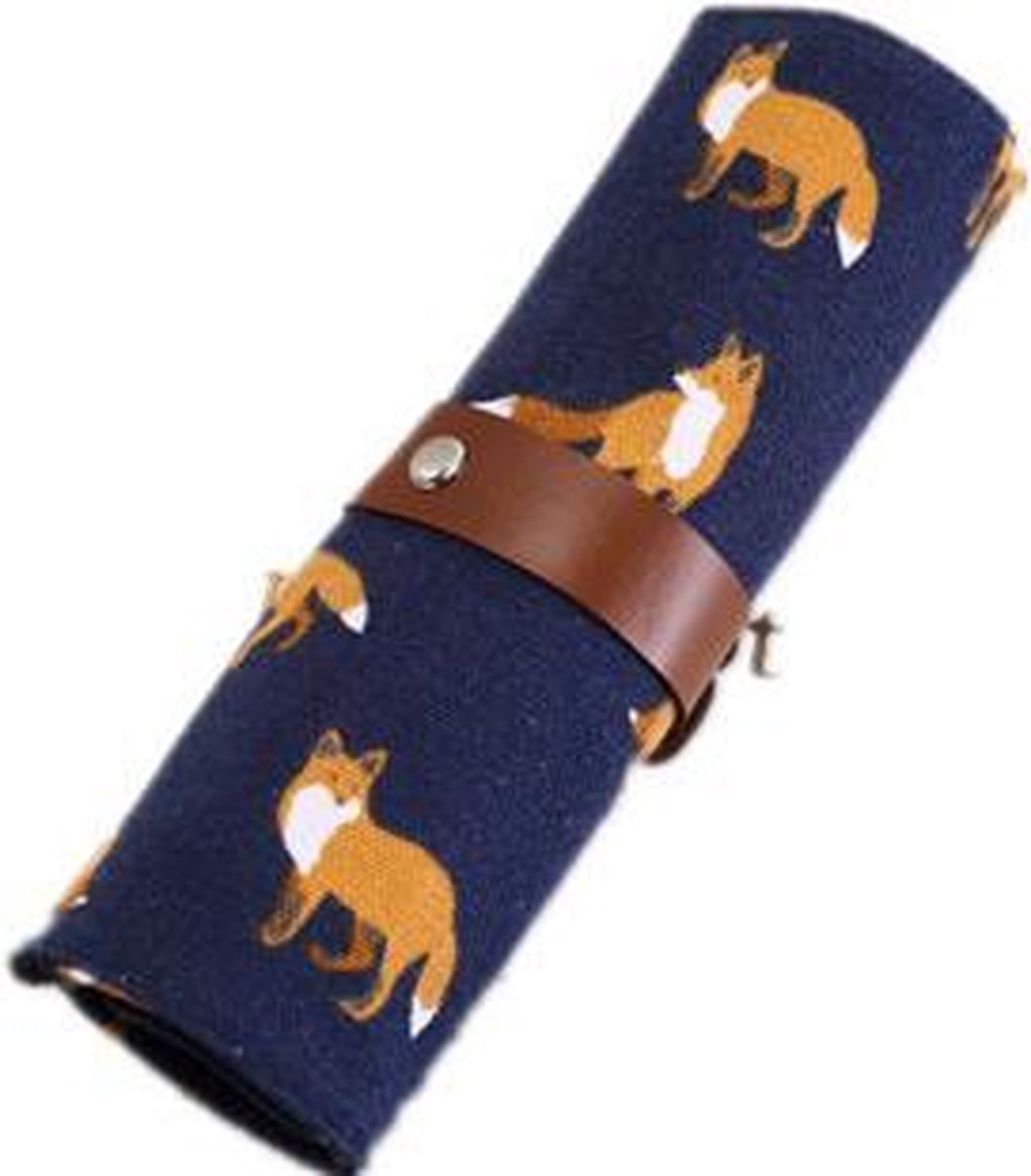 Canvas Roletui - Kwasten Etui - Tekenetui - Vos - Kasten - Stiften ...