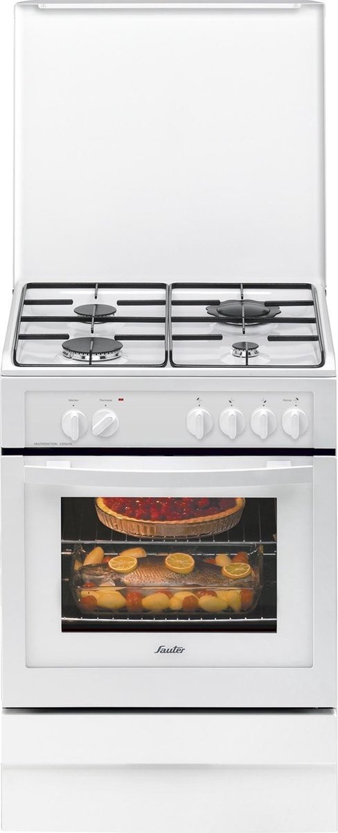 Sauter SCG1010W fornuis Vrijstaand fornuis Gaskookplaat Wit A | bol