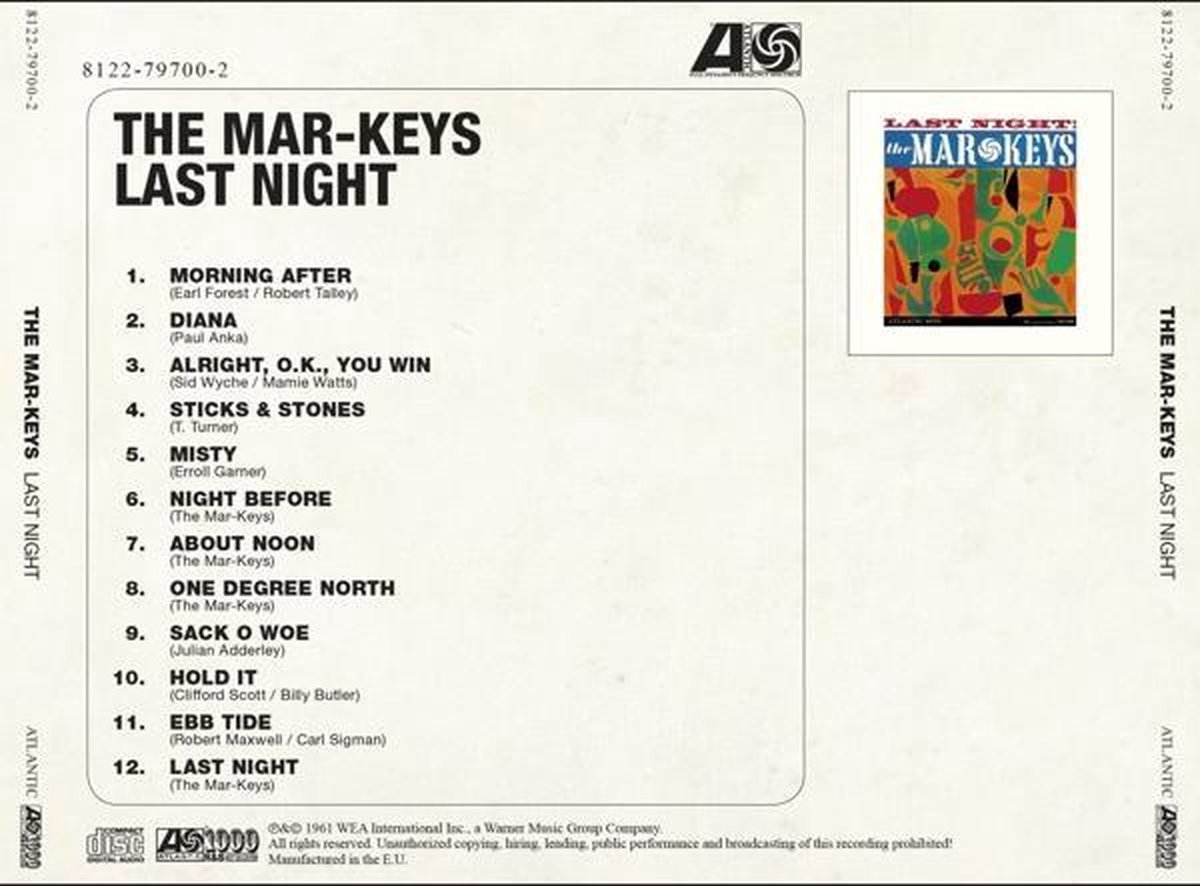 Last Night!, The Mar-Keys | CD (album) | Muziek | bol.com
