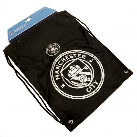 Manchester City FC Drawstring Gym Bag (Black/White) | bol.com