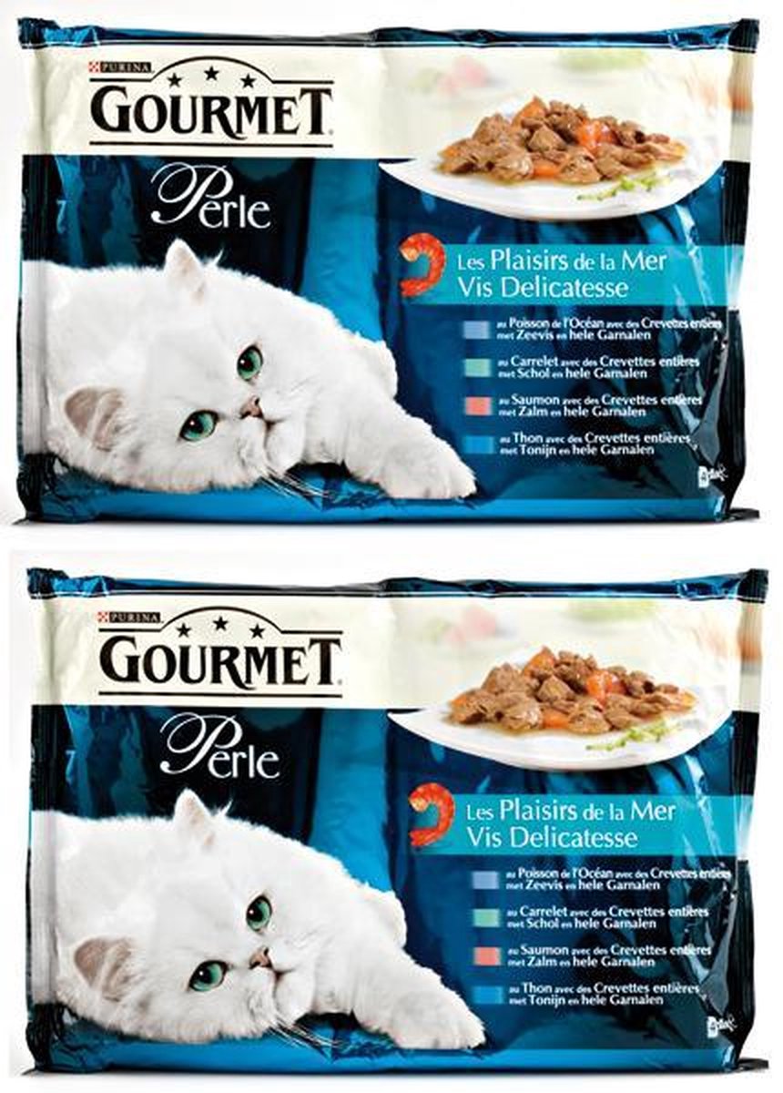 Gourmet Perle - Kattenvoer - Vis Delicatesse in Saus - 4X85G - 4 ...
