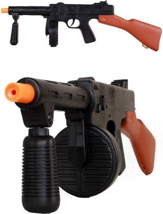 2x Machine geweer Tommy Gun - Thema feest back to the 60s/70s maffia ...
