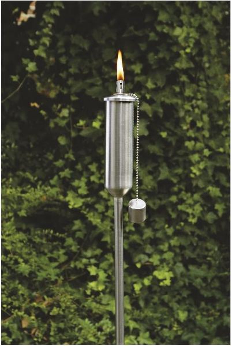 Pro Garden tuinfakkel - RVS - 115cm | bol.com