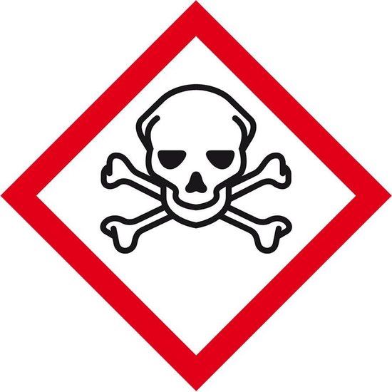 bol.com | GHS Sticker 06 'giftig/dodelijk' GHS06 op rol, 18 x 18 mm ...