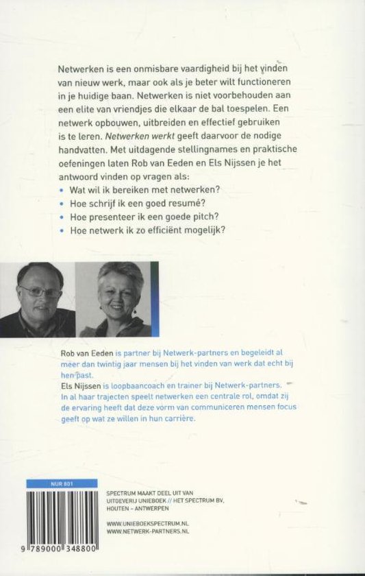 Netwerken werkt, Rob Van Eeden | 9789000348800 | Boeken | bol