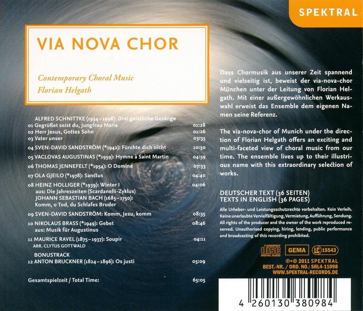 Via Nova Chor Sings Contemporary Choral Music, Florian Helgath | CD ...