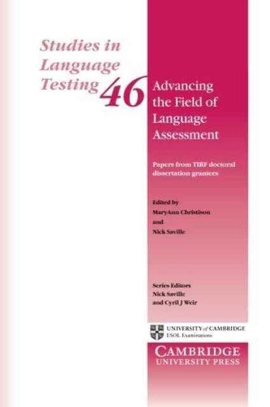 Advancing the Field of Language Assessment, Christison, MaryAnn ...
