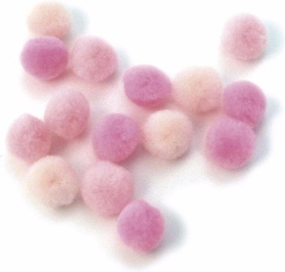 60x knutsel pompons 15 mm roze | bol.com