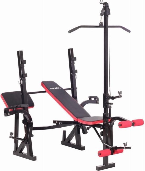 SportPlus SP-WB-005-B - Multifunctionele halterbank met preacher curl ...