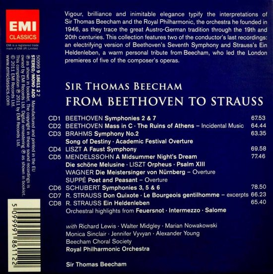 Sir Thomas Beecham - Sir Thomas Beecham: The Later, Sir Thomas Beecham ...