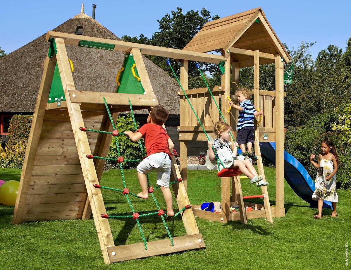 Jungle Gym - Club Climb - Houten Speeltoestel met Klimrek - Met ...